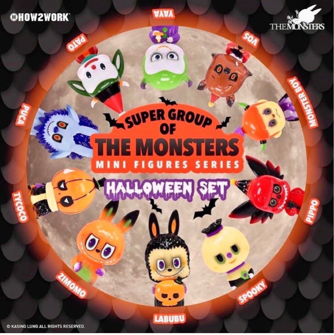 Super Group of The Monsters Halloween 精靈天團萬聖節限定 labubu zimomo kasing ...
