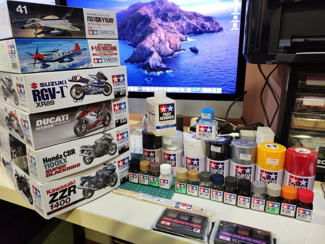 Tamiya Motorcycles and Paint, Hobbies & Toys, Toys & Games on Carousell