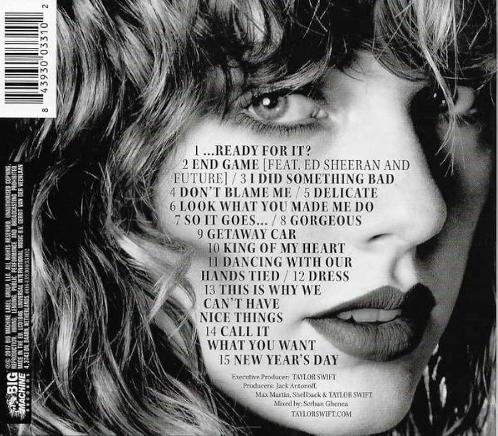 Taylor Swift : Reputation (2017) Standard Slipcase Edition (Brand New ...