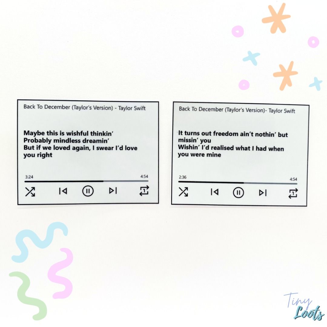 Taylor Swift Lyrics Stickers | Transparent decorative stickers, Hobbies ...