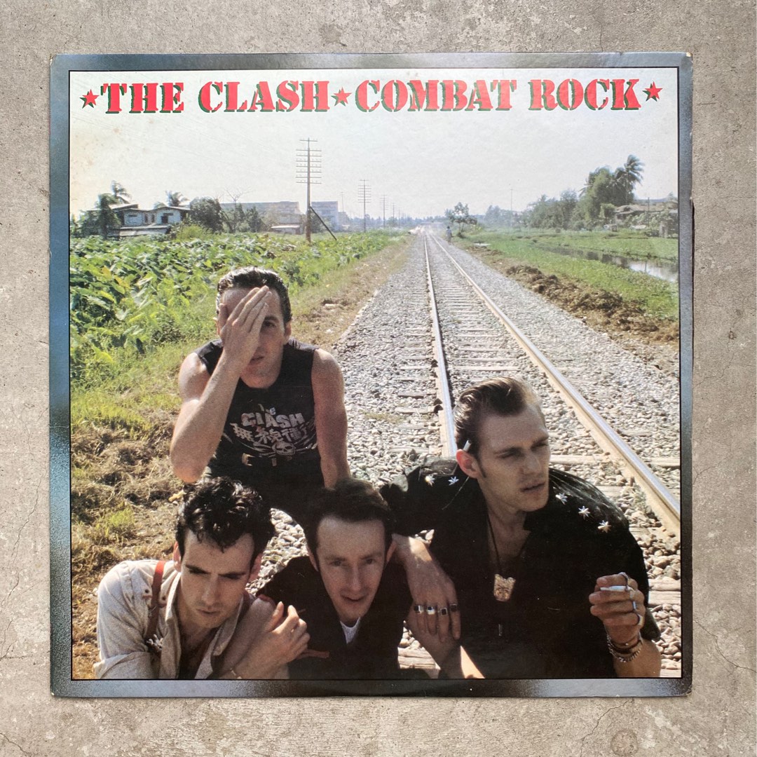 THE CLASH COMBAT ROCK LP VINYL 1982 (Rare hk pressing lyric sheet font ...