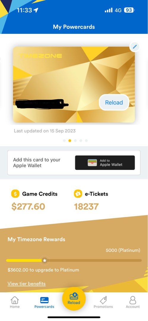 Timezone gold cards (set of 4), Tickets & Vouchers, Store Credits on ...