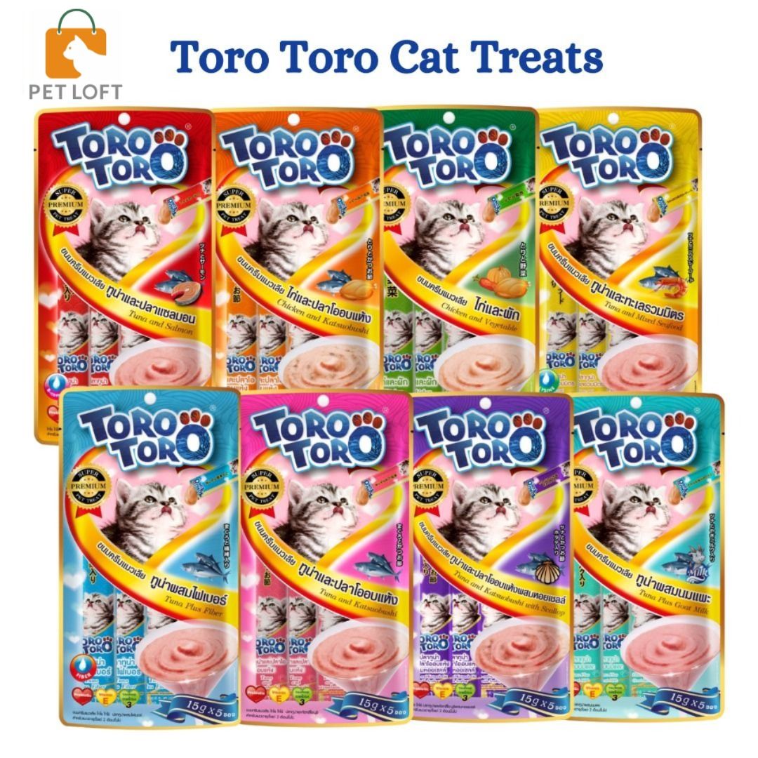 Toro Toro Cat Treats 8 Flavors (75g) Cat Food Cat Treats Lickable Cat ...