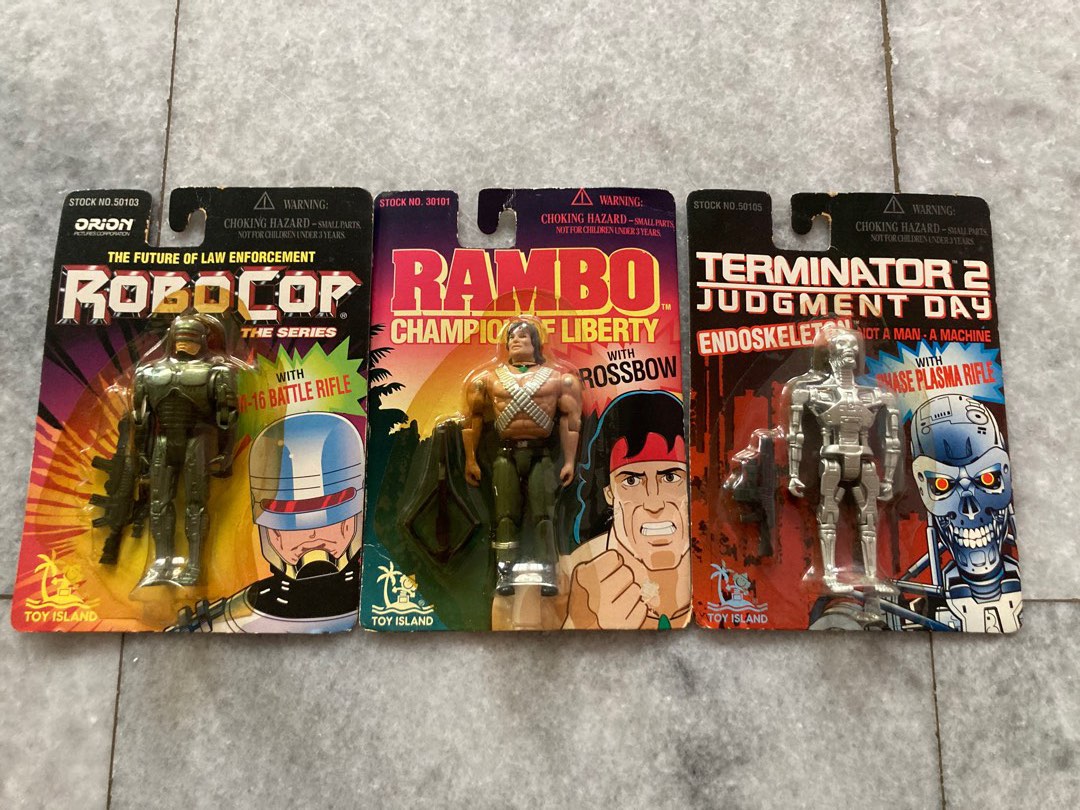 Toy Island Vintage figures Robocop/Rambo/Terminator 2, Hobbies & Toys ...