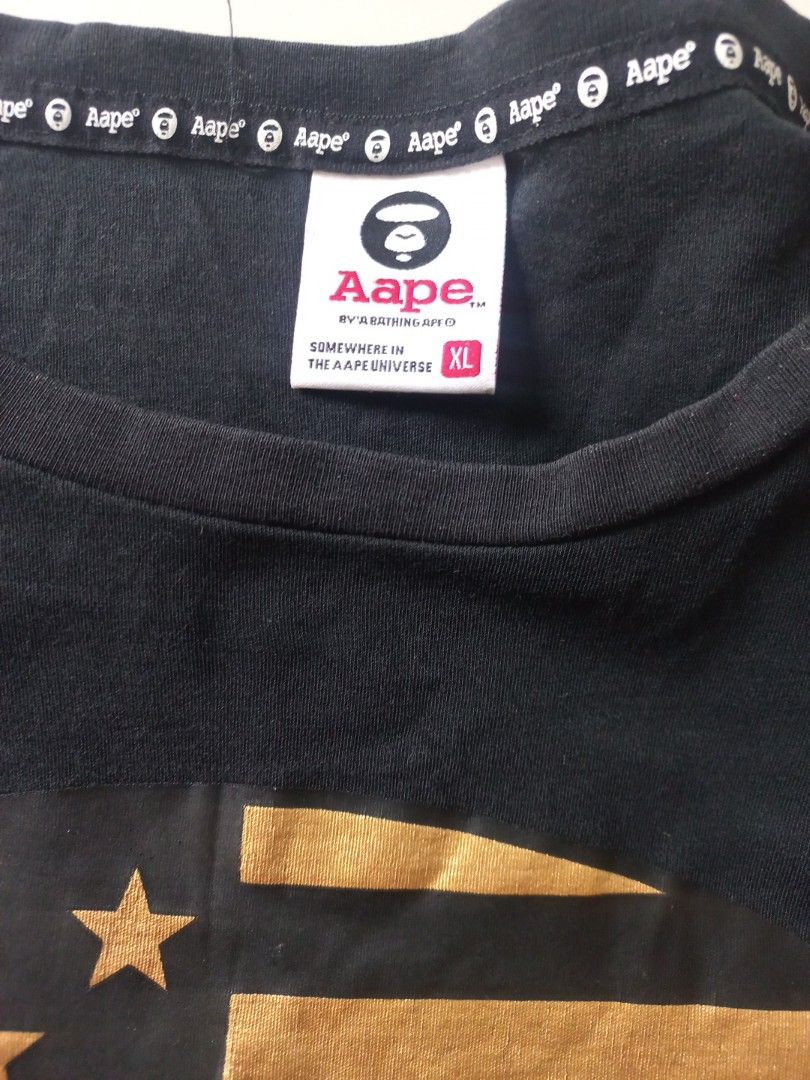 Tshirt Aape Big Logo Hitam, Fesyen Wanita, Pakaian Wanita, Atasan di ...