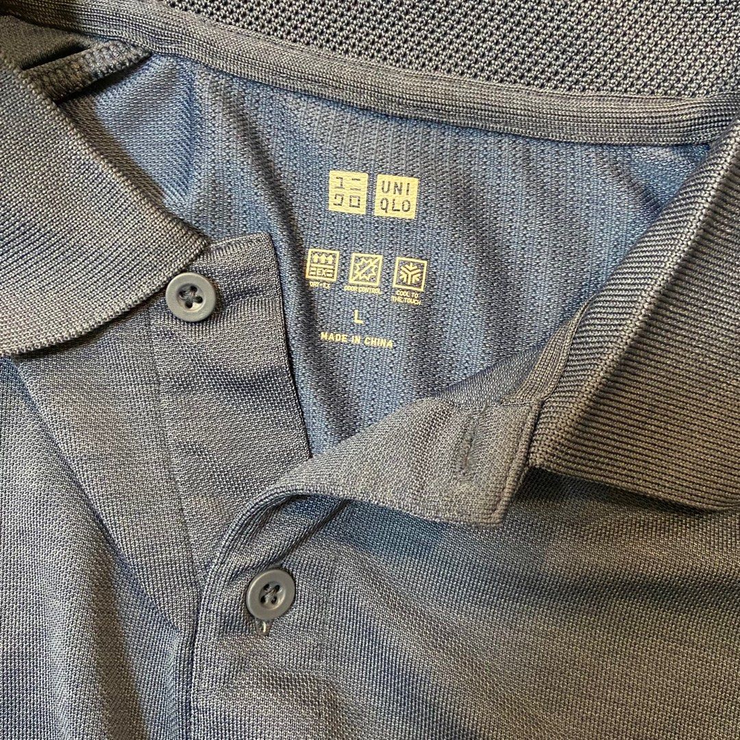 Uniqlo Blue Two Tone Polo Shirt, Men's Fashion, Tops & Sets, Tshirts ...