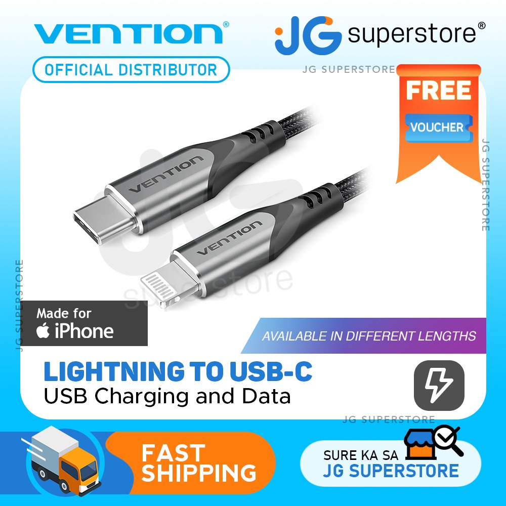 Vention USB Type C to Lightning Fast Charging Power Delivery Cable with ...