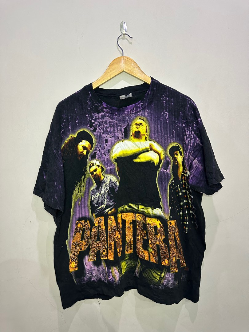 VINTAGE 90’s PANTERA AOP, Men's Fashion, Tops & Sets, Tshirts & Polo Shirts on Carousell