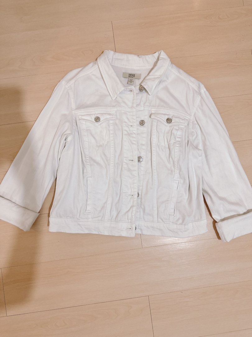 Vintage America white jacket (maong), Women's Fashion, Coats, Jackets ...