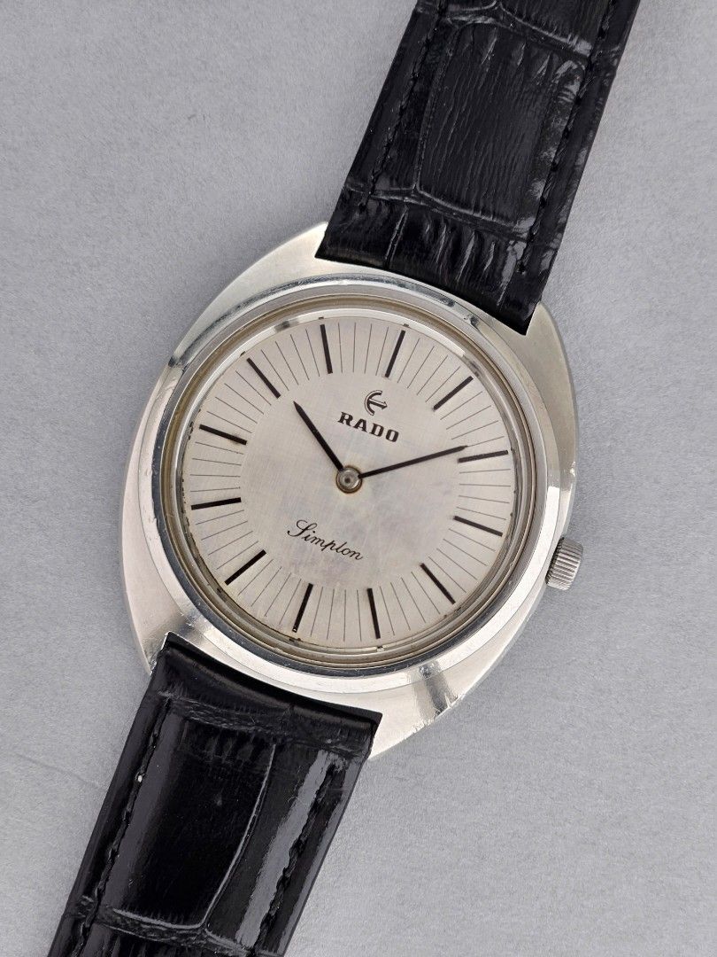 Vintage Rado Simplon Linen Dial Manual Winding Watch, Men's Fashion ...