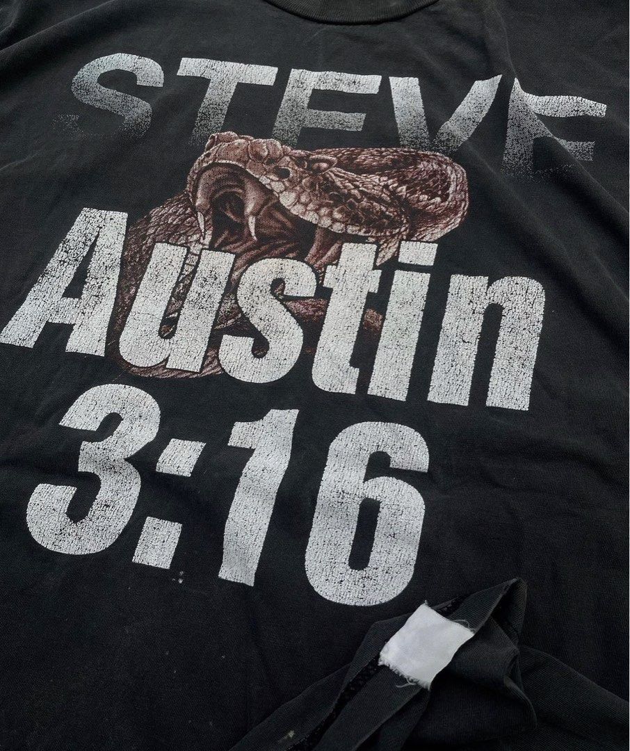Vintage Steve Austin 3:16 Snake graphic, Fesyen Pria, Pakaian , Atasan ...