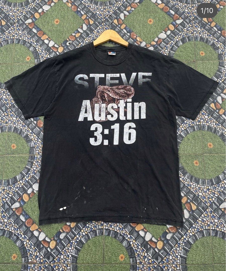 Vintage Steve Austin 3:16 Snake graphic, Fesyen Pria, Pakaian , Atasan ...