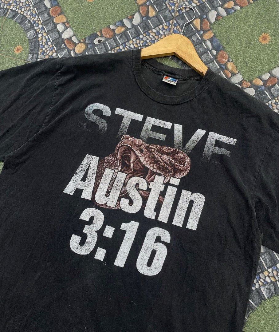 Vintage Steve Austin 3:16 Snake graphic, Fesyen Pria, Pakaian , Atasan ...