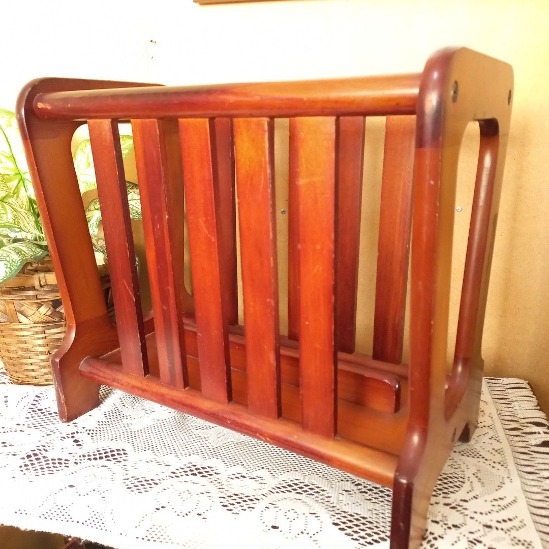 Vintage wooden magazine rack, Hobbies & Toys, Memorabilia ...
