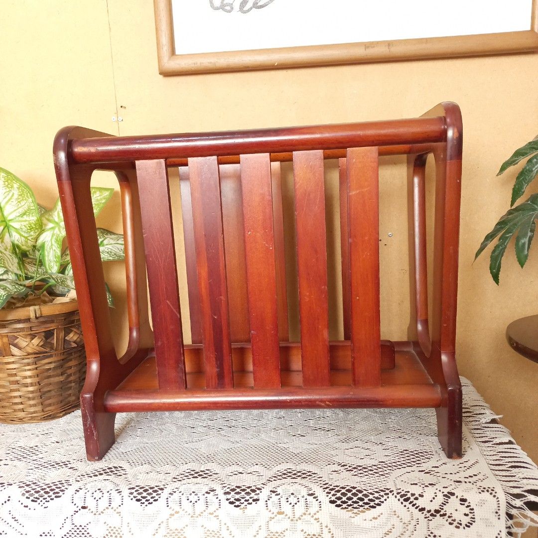 Vintage wooden magazine rack, Hobbies & Toys, Memorabilia ...