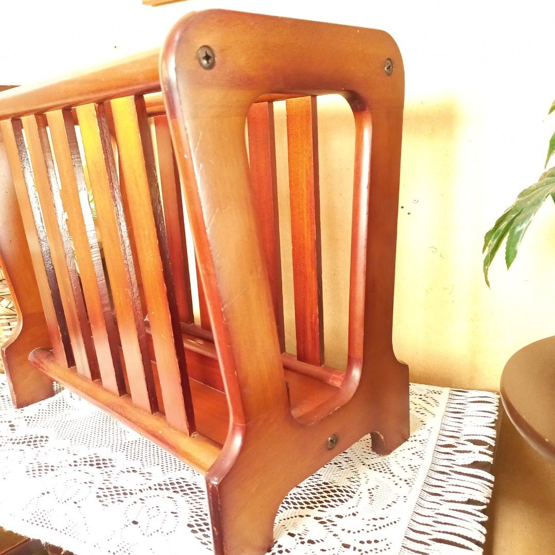Vintage wooden magazine rack, Hobbies & Toys, Memorabilia ...