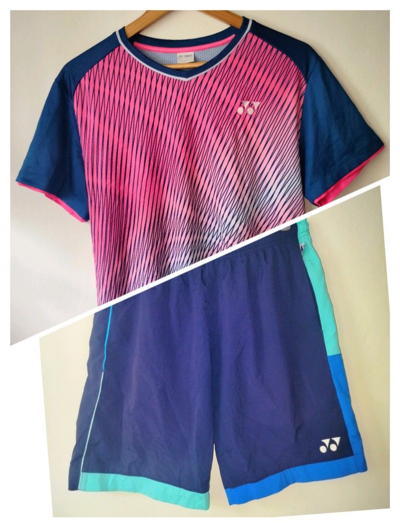 Vintage YONEX Japan badminton tee & short pants, Men's Fashion ...