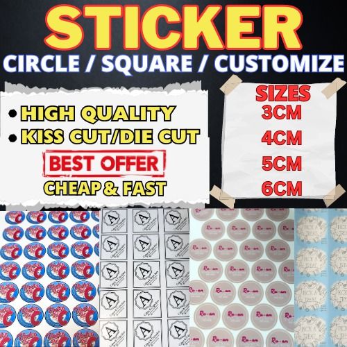 WATERPROOF Sticker Printing - For logo / labels / product / business ...