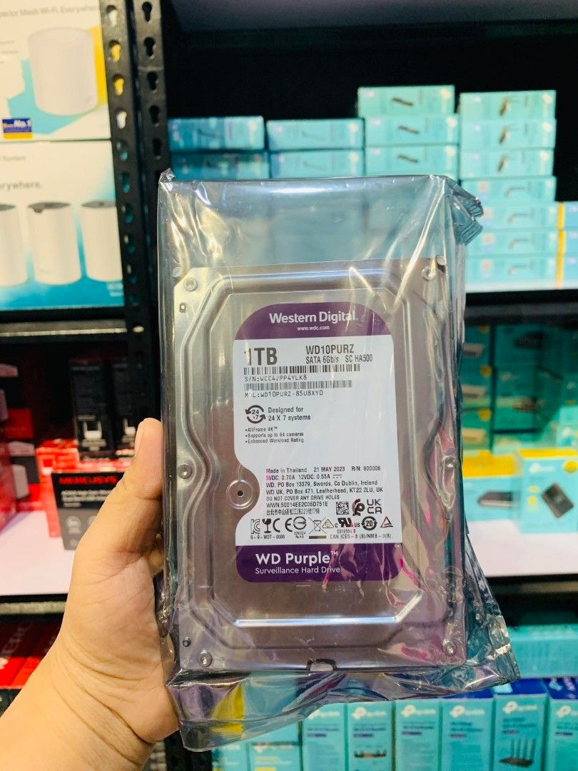 Western Digital 1TB Purple Surveillance SATA 3.5 HDD WD10PURZ ...