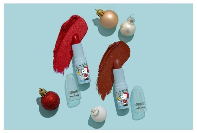 Wet n Wild Peanut Collection Fa-La-La Lipstick Santa Snoopy or Charlie ...