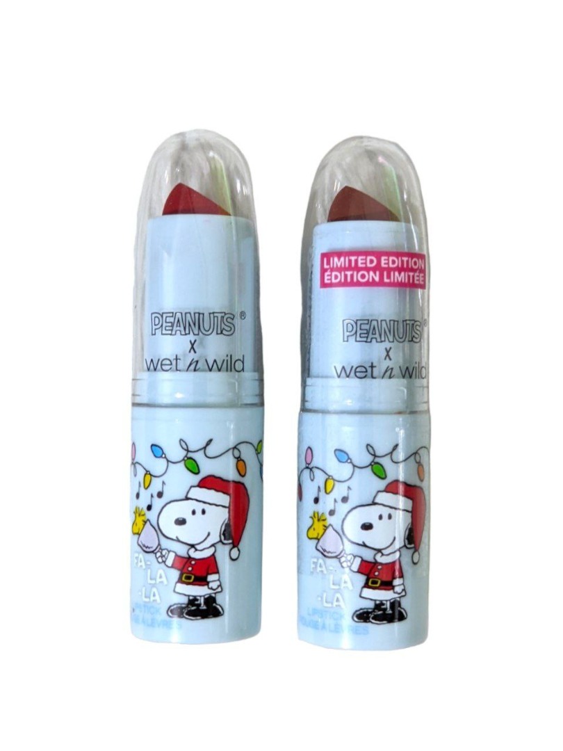 Wet n Wild Peanut Collection Fa-La-La Lipstick Santa Snoopy or Charlie ...