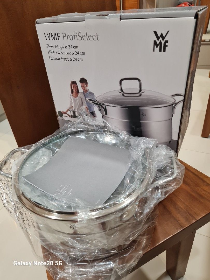 WMF Stainless Steel 24cm Pot, Furniture & Home Living, Kitchenware ...