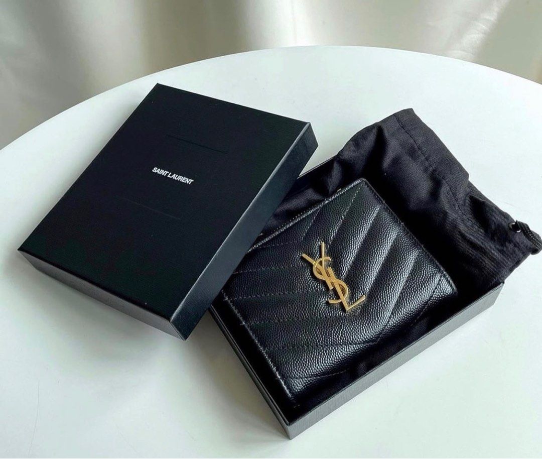YSL Bi-Fold Wallet, Luxury, Bags & Wallets on Carousell