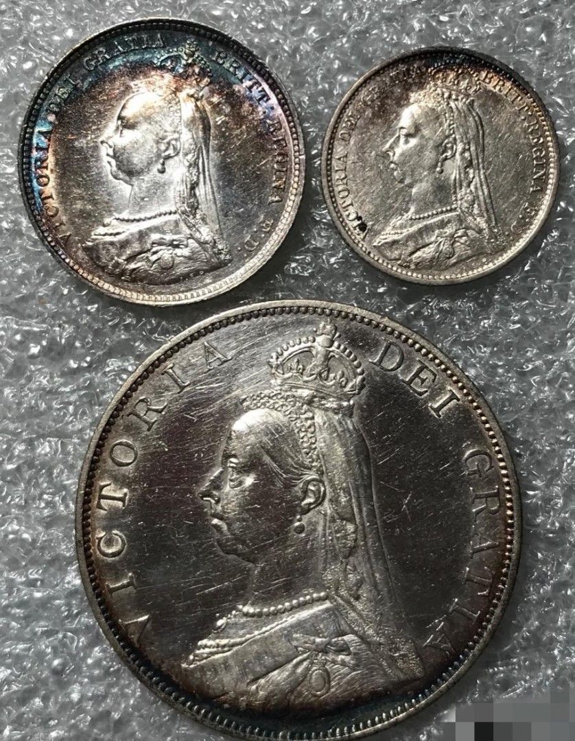 1887 Great Britain Queen Victoria silver coin set, Hobbies & Toys ...