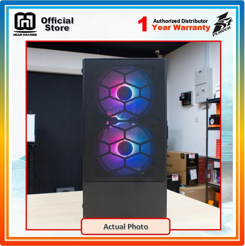 1ST PLAYER Firebase X4-M Mesh MATX Gaming Casing (Free 3 x aRGB Fan ...