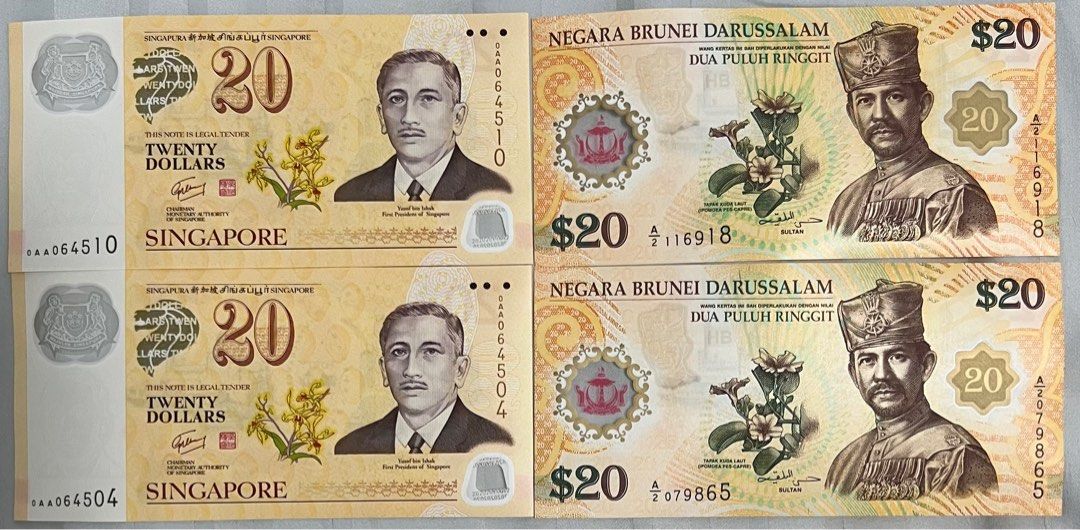 $20 brunei & sg notes, Hobbies & Toys, Memorabilia & Collectibles ...