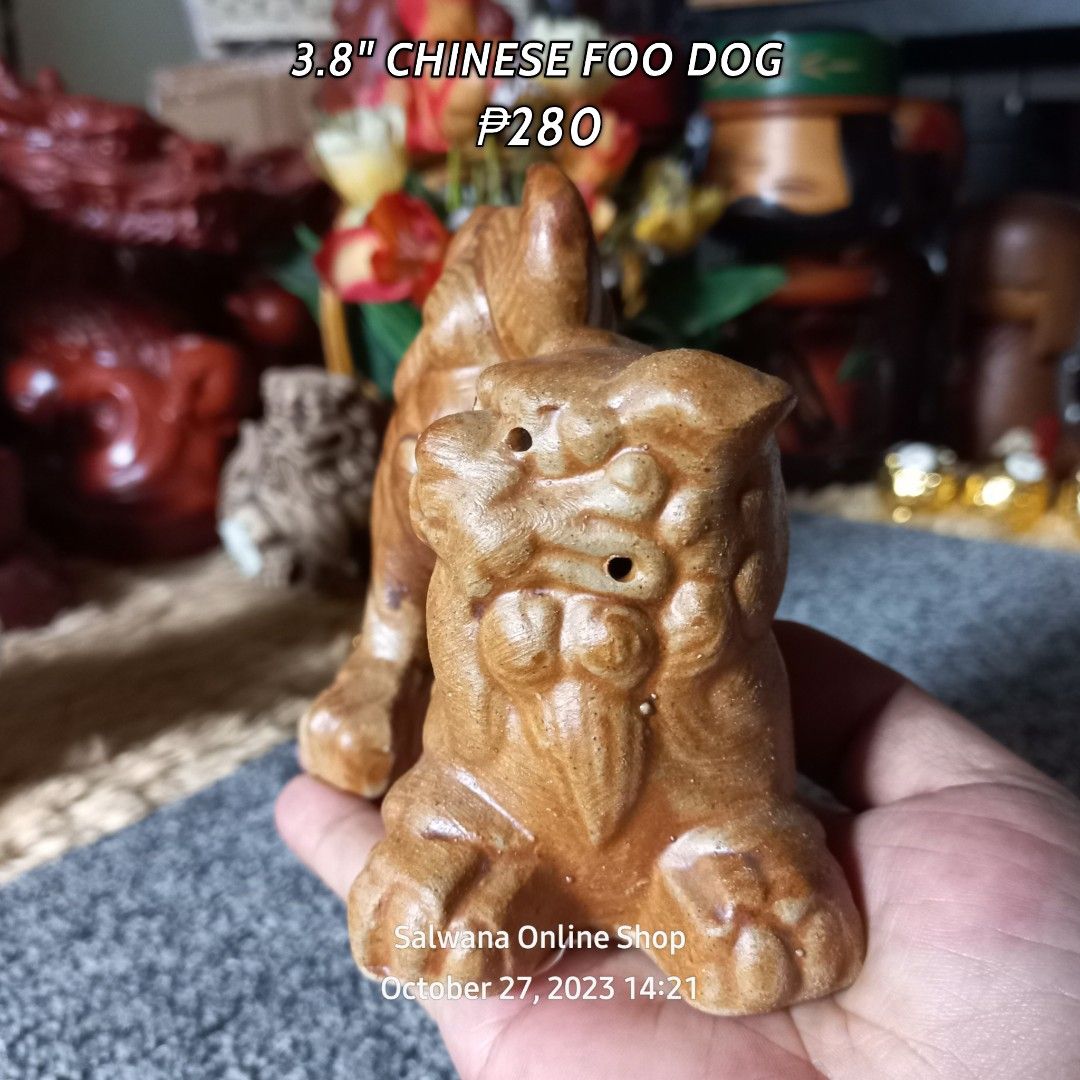 3.8" CHINESE FOO DOG | BROWN | 1 PIECE | FENG SHUI, Hobbies & Toys ...
