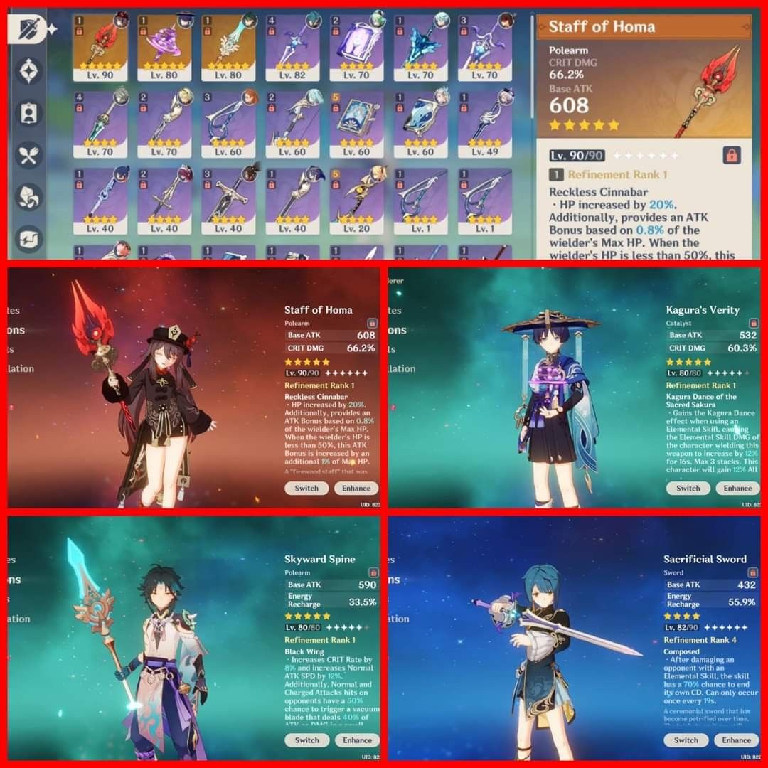 Small Hutao + Homa and Wanderer + Xaio Genshin Impact Account, Video ...