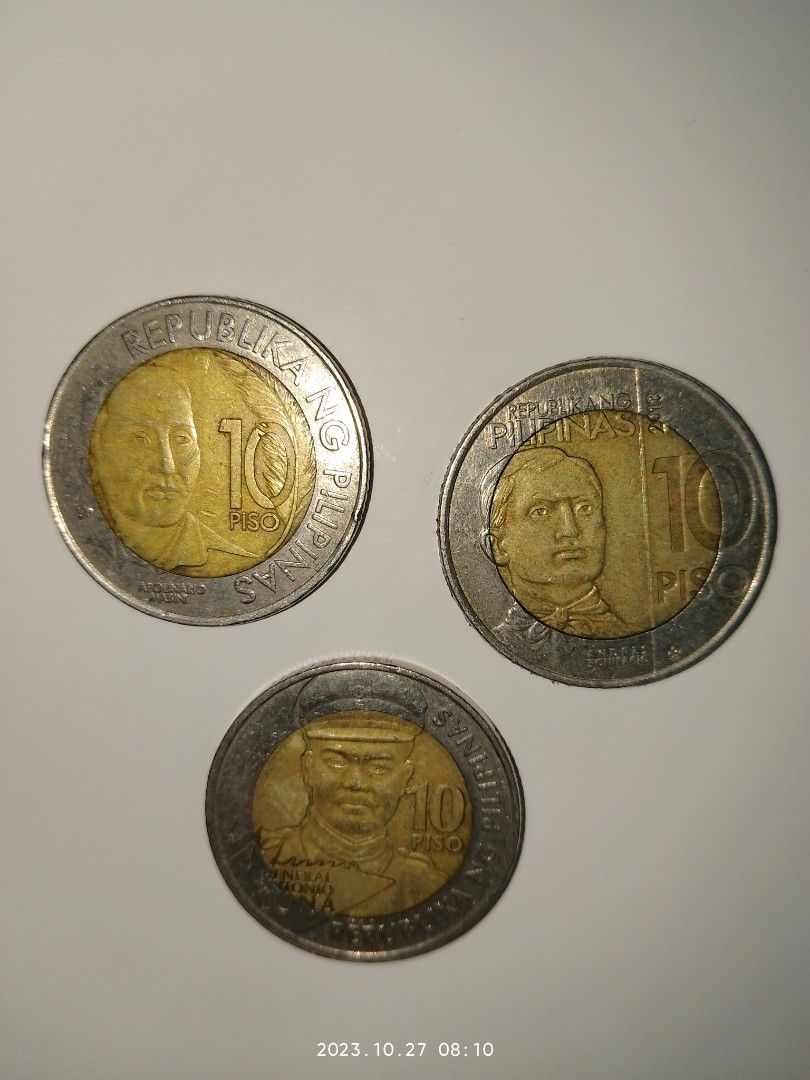 3 pcs 10-peso commemorative coin, Hobbies & Toys, Memorabilia ...