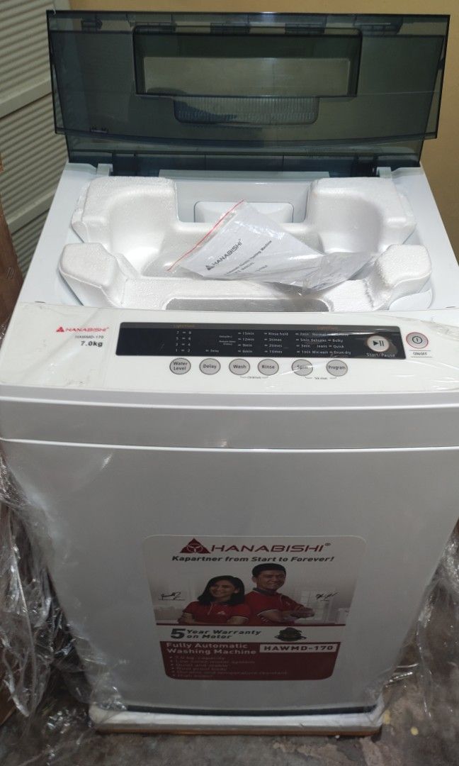 7kg.Hanabishi Fully Automatic Washing Machine HAWMD-170, TV & Home ...