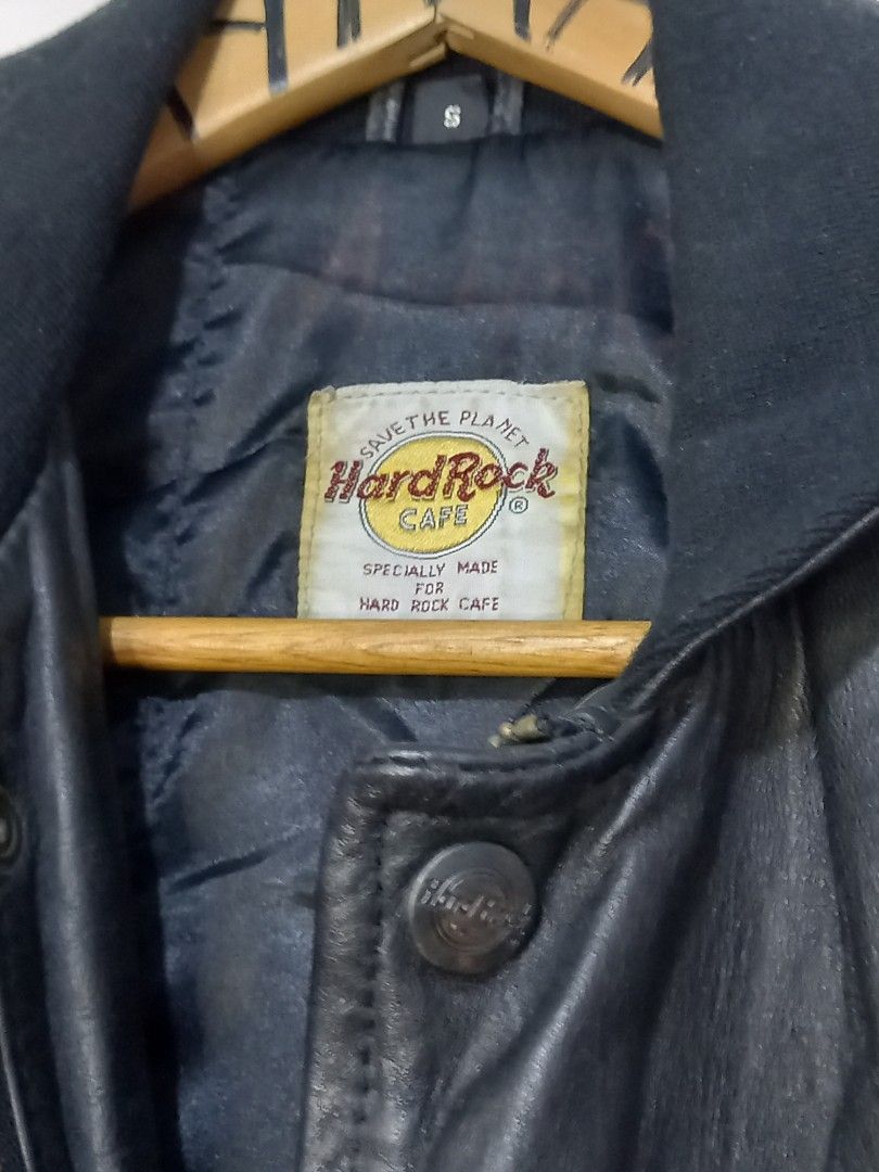 90's Hard Rock Vintage Leather Jacket, Men's Fashion, Coats, Jackets ...