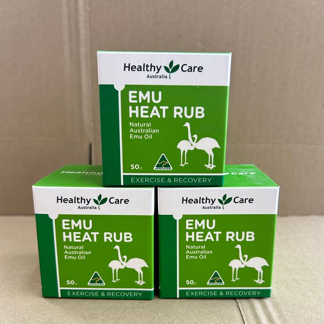 現貨 ️澳洲 HEALTHY CARE EMU HEAT RUB 鴯鶓油按摩膏50g, 美容＆個人護理, 沐浴＆身體護理, 沐浴及身體護理 ...