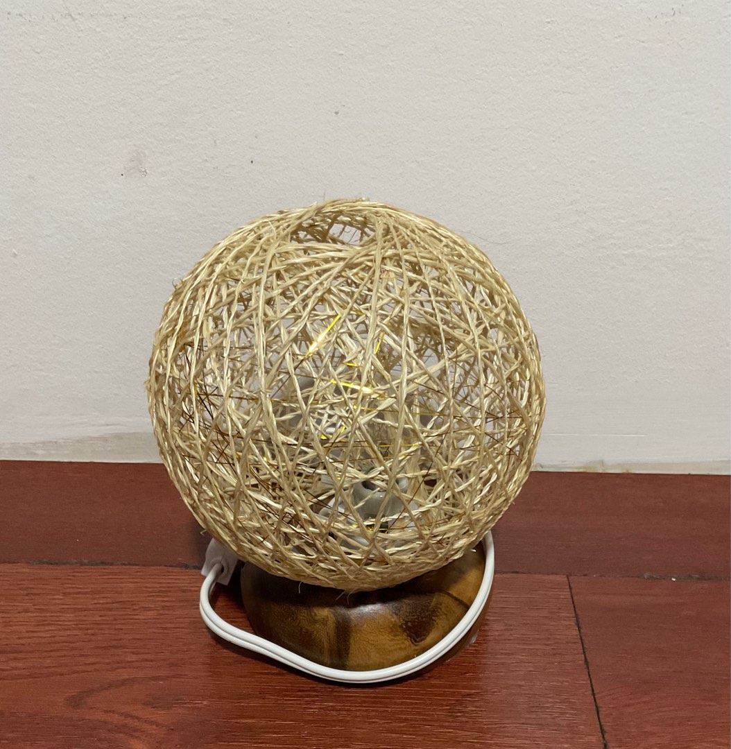 Abaca Ball Lampshade, Furniture & Home Living, Lighting & Fans ...