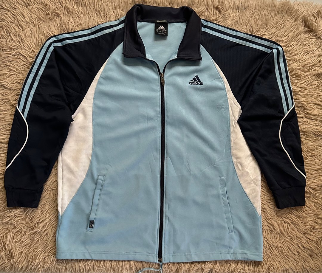 ADIDAS CLIMA365 TRACK JACKET (3 Stripes Sky Blue), Men's Fashion ...