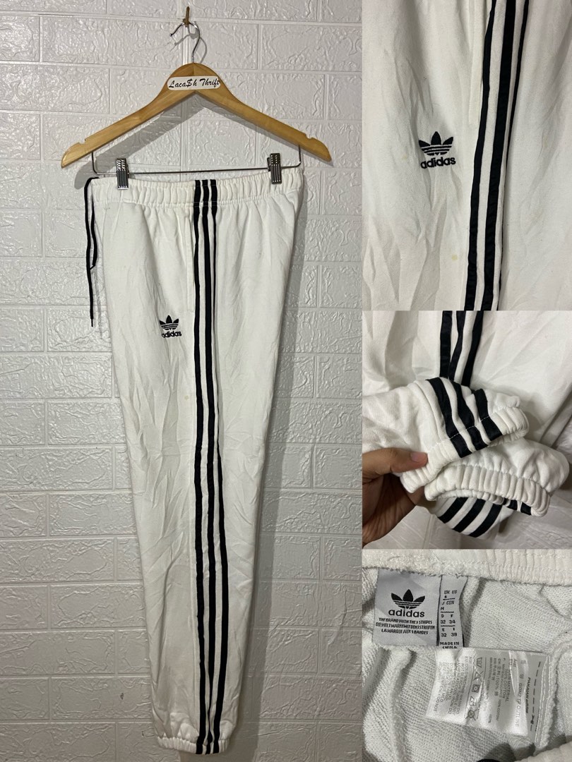 ADIDAS TREFOIL 3LINES (White) plgydbv, Men's Fashion, Bottoms, Joggers ...