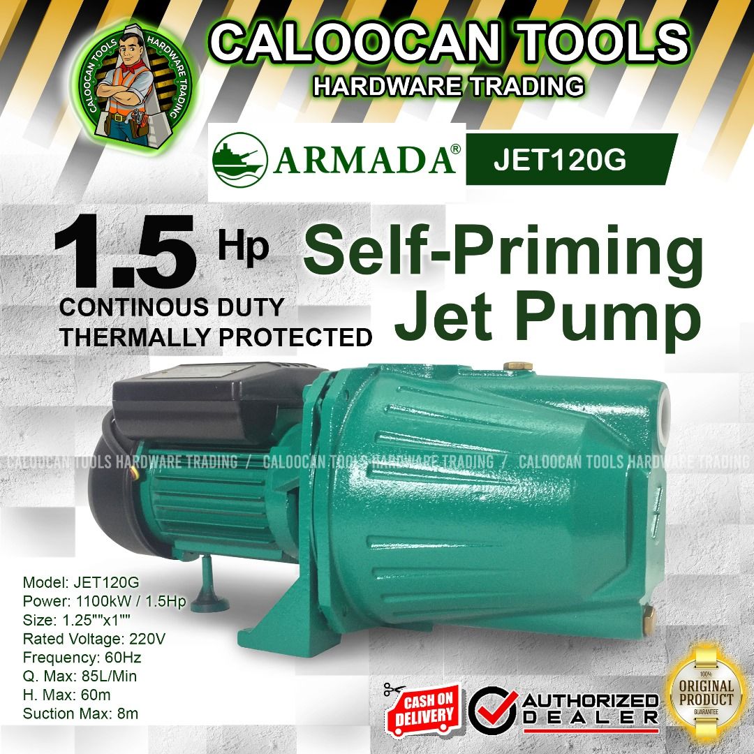 ARMADA Self-Priming Jet Pump 1.5HP - JET120G, Commercial & Industrial ...