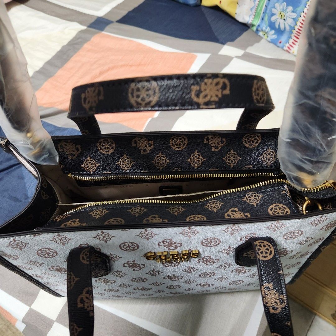 Authentic and BN Guess Silvana White Logo Multi Tote Bag, Luxury, Bags ...