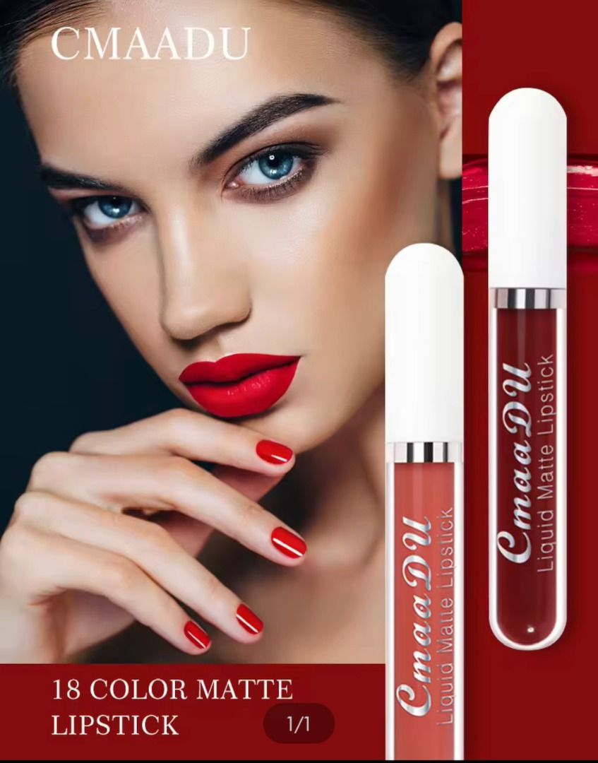 AUTHENTIC CMAADU WATERPROOF LIQUID MATTE LIPSTICK 2.5ML., Beauty ...