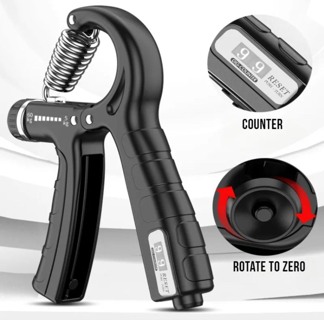 Auto Counting Adjustable Hand Grip 5-60KG Fingers Exercise 11-132 ...