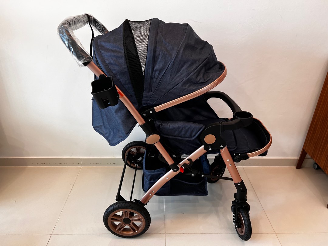 Baby Stroller navy blue, Babies & Kids, Going Out, Strollers on Carousell