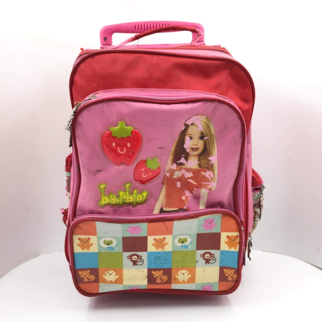BARBIE Sweet Pink Kids Girls School Trolley Bag, Women's Fashion, Bags ...