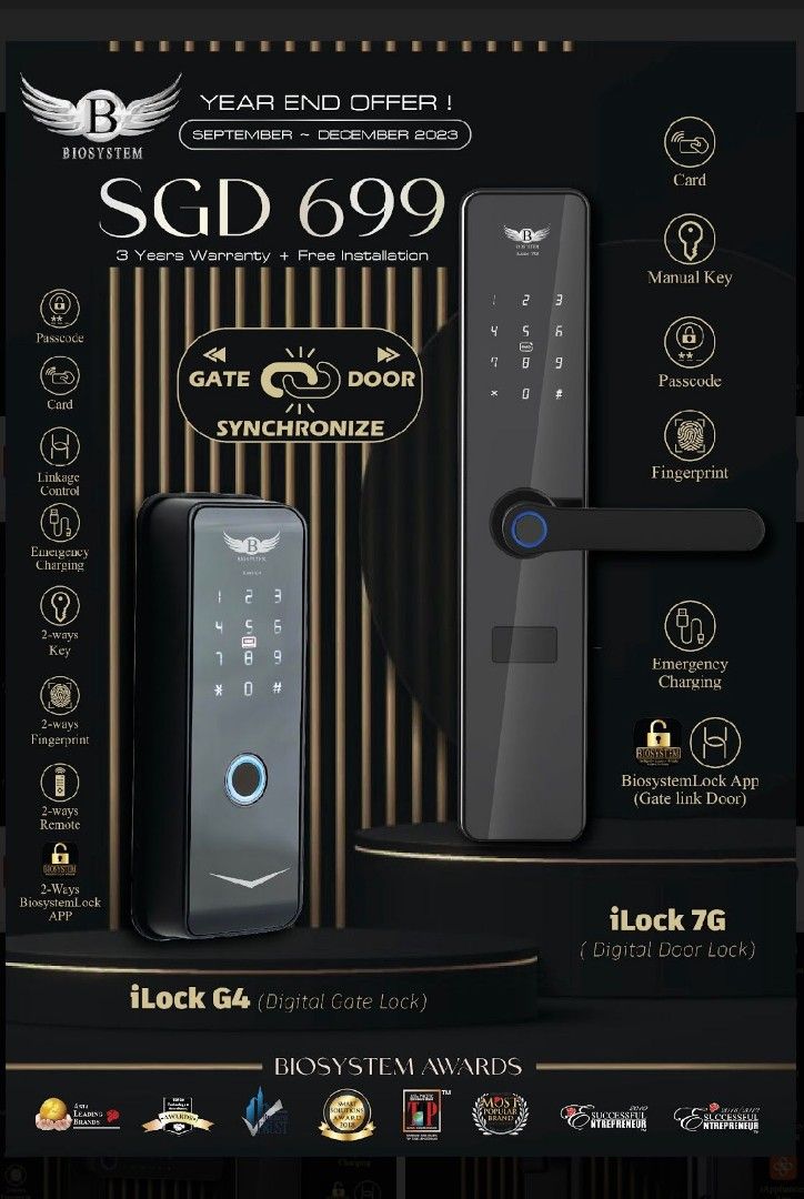 Biosystem Digital Lock, Home Services, Home Repairs, Locksmith Services on Carousell