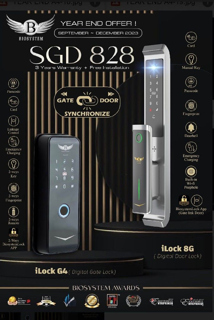 Biosystem Digital Lock, Home Services, Home Repairs, Locksmith Services on Carousell
