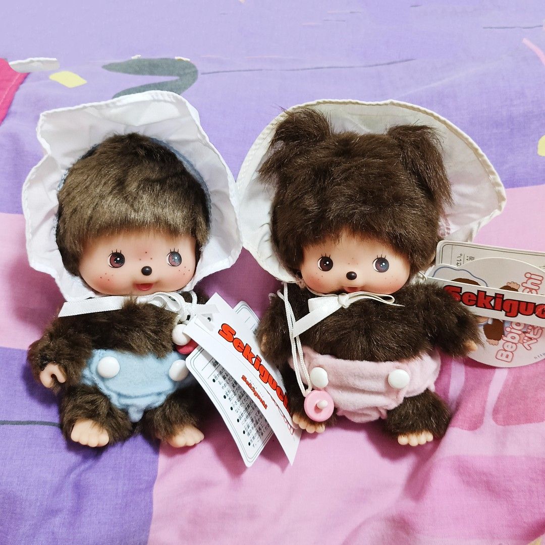 Boy and Girl Bebichhichi SET OF 2 Monchhichi Baby Dolls, Hobbies & Toys ...