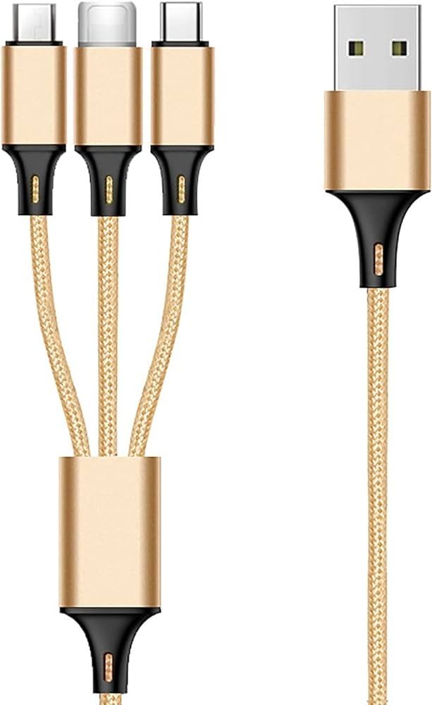 CABLE Multi Charger Cord 3 in 1 Wire - iPhone Android Type C Port ...