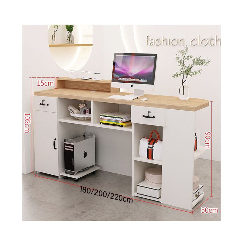 Cashier counter Drawer with slides drawer with lock Storage rack on ...